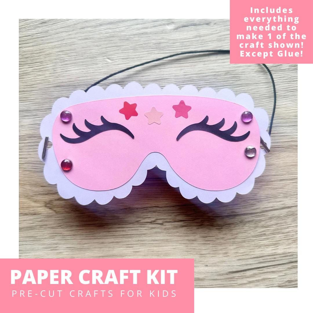 Slumber Party Mask Paper Craft Kit, Sleepover Mask Arts & Crafts Kit ...