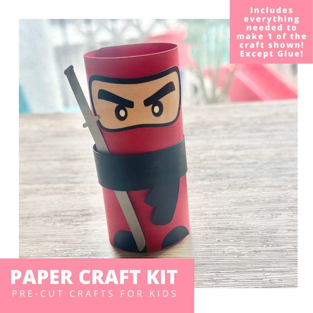 Paper Roll Ninja Paper Craft Kit, Ninja Arts & Crafts Kit for Kids ...