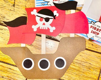 Pirate Ship Craft - Etsy