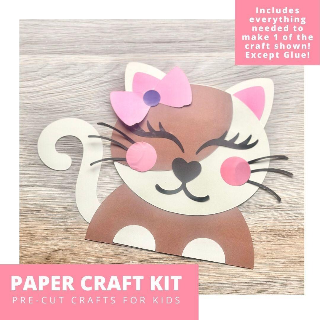 Miss Meow Paper Craft Kit, Cat Arts & Crafts Kit for Kids, Cat Craft ...