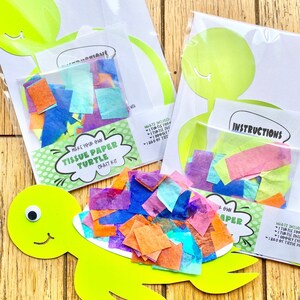 Tissue Paper Turtle Paper Craft Kit Turtle Arts & Crafts Kit for Kids ...