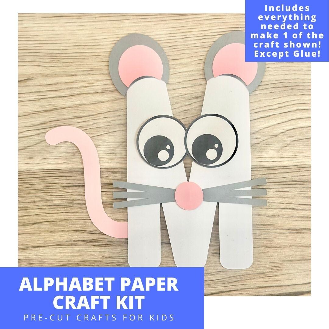M is for Mouse Paper Craft Kit, Alphabet Arts & Crafts Kit for Kids ...