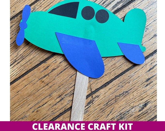 CLEARANCE CRAFT: Airplane Paper Craft Kit, Airplane Arts & Crafts Kit ...