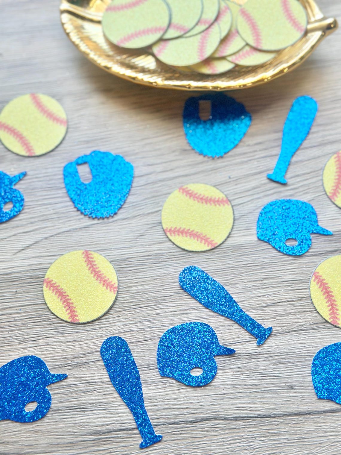 Glitter Softball Confetti, Softball Table Scatter, Softball Party ...