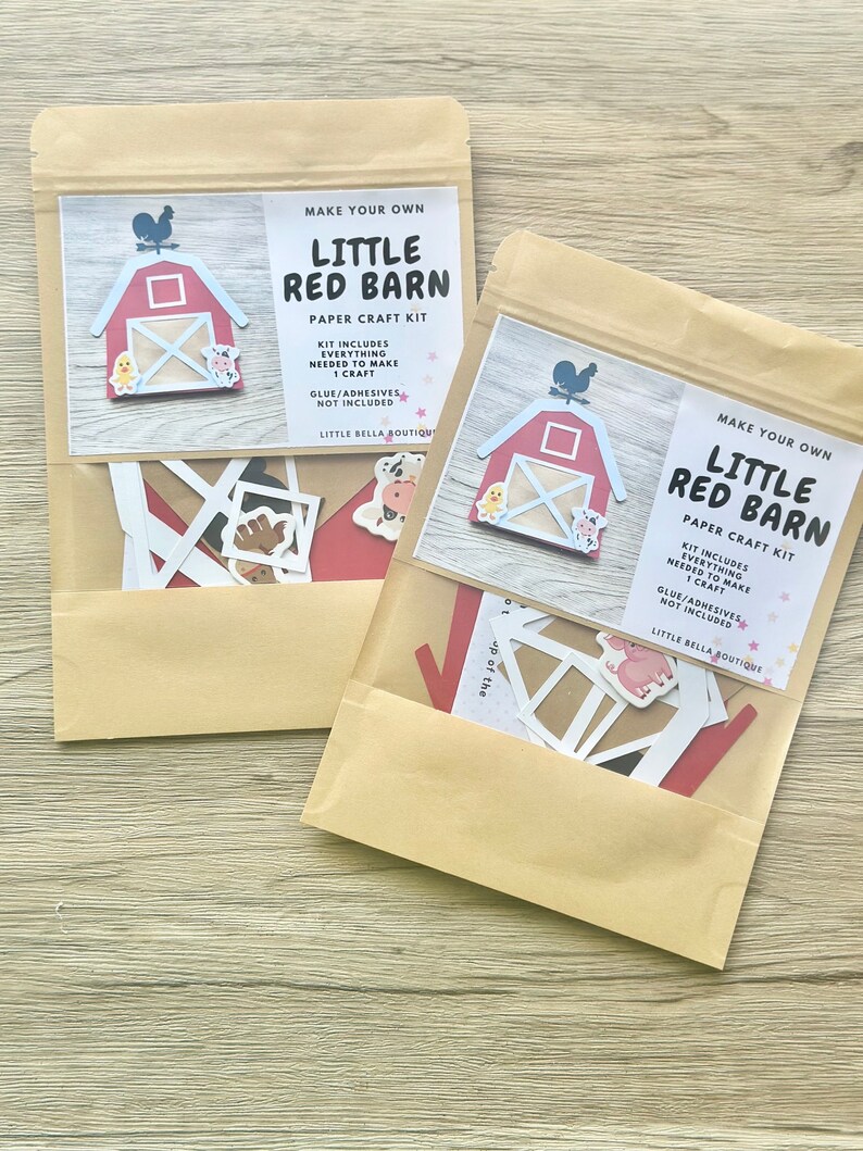 Little Red Barn Paper Craft Kit Little Red Barn Arts & Crafts Kit for ...