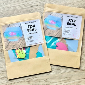 Fish Bowl Paper Craft Kit Fish Bowl Arts & Crafts Kit for Kids Fish ...