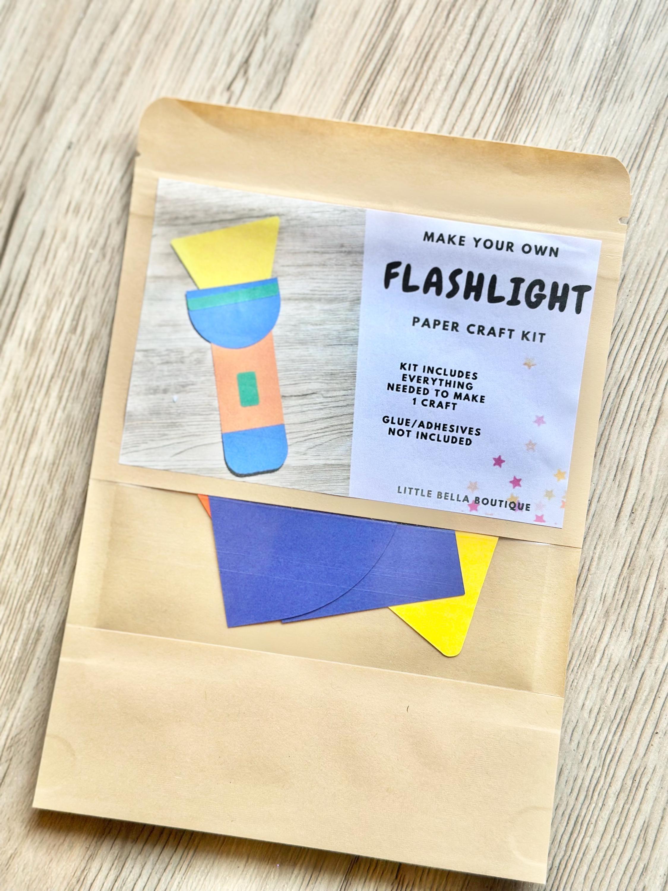Flashlight Paper Craft Kit, Camping Arts & Crafts Kit for Kids ...