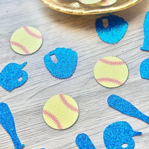 Glitter Softball Confetti, Softball Table Scatter, Softball Party ...