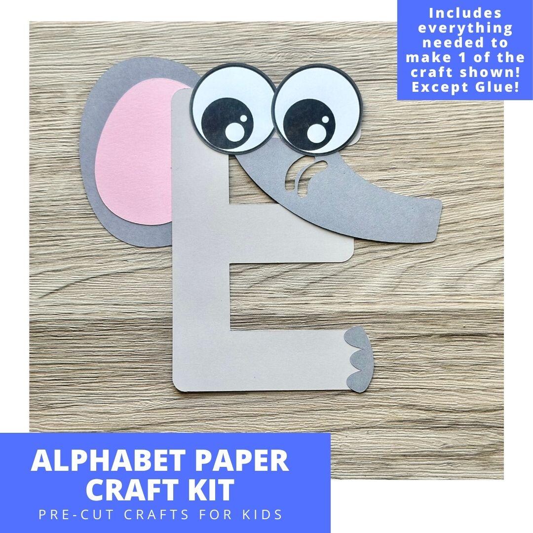 E is for Elephant Paper Craft Kit, Alphabet Arts & Crafts Kit for Kids ...