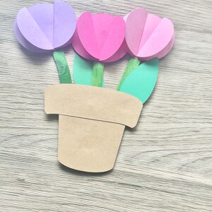 Spring Flower Pot Paper Craft Kit Flower Arts & Crafts Kit for Kids ...