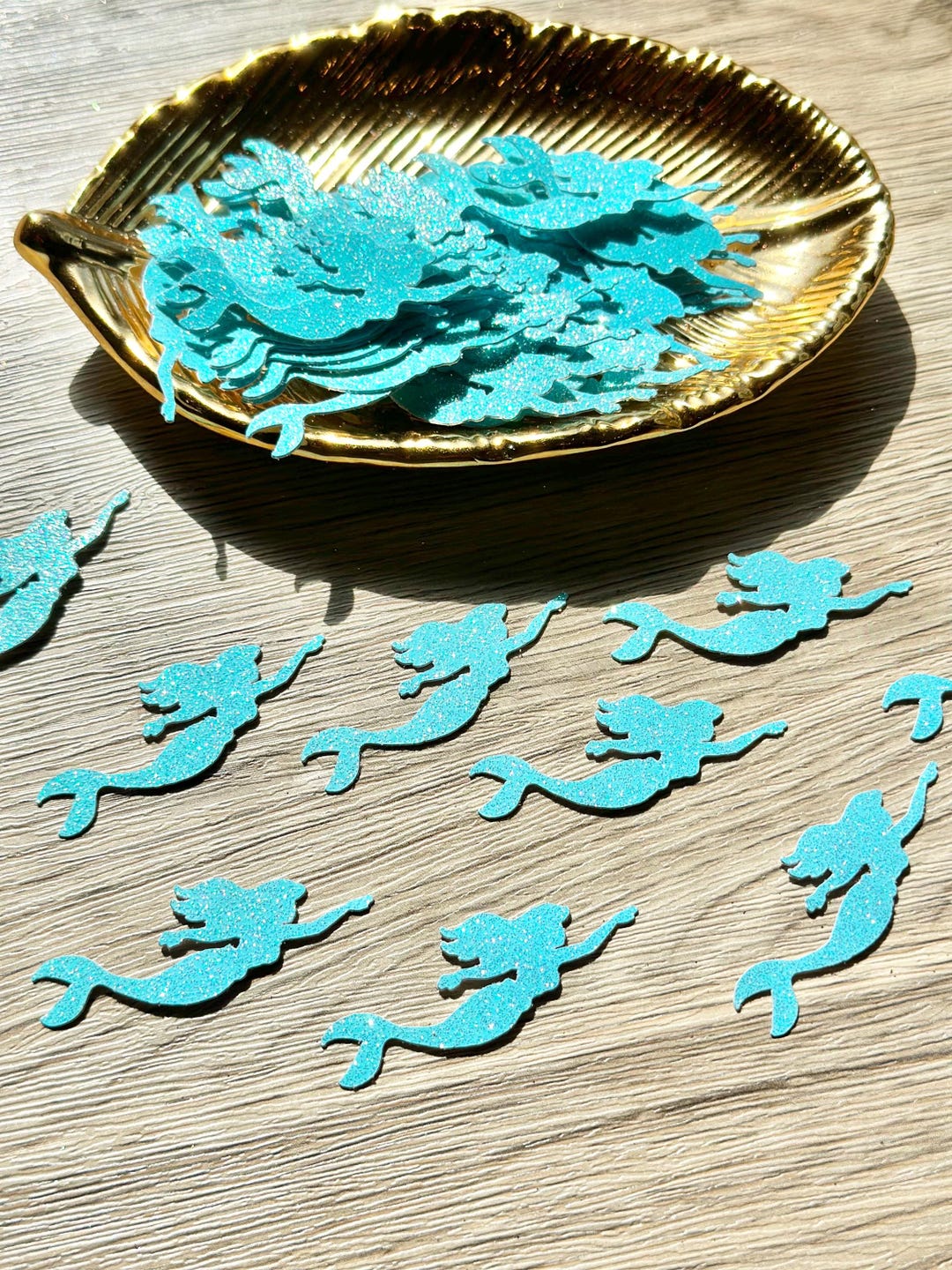 Glitter Mermaid Confetti, Swimming Mermaid Table Scatter, Cardstock ...