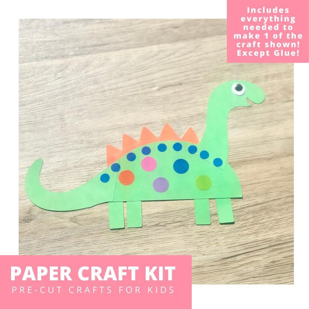 Brontosaurus Paper Craft Kit, Dinosaur Arts & Crafts Kit for Kids ...
