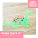 Brontosaurus Paper Craft Kit, Dinosaur Arts & Crafts Kit for Kids ...