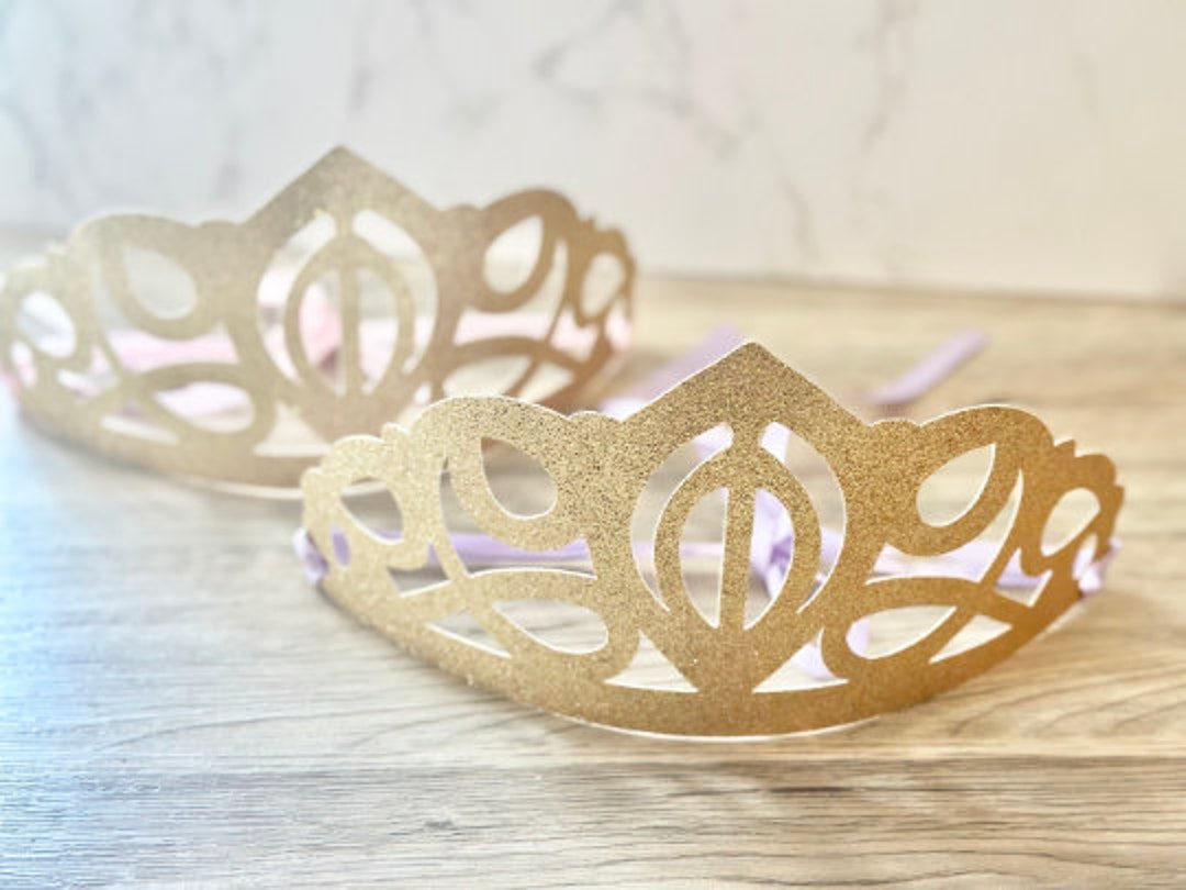 Glitter Princess Paper Crown Princess Paper Crown Favors - Etsy