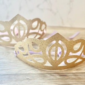 Glitter Princess Paper Crown, Princess Paper Crown Favors, Princess ...