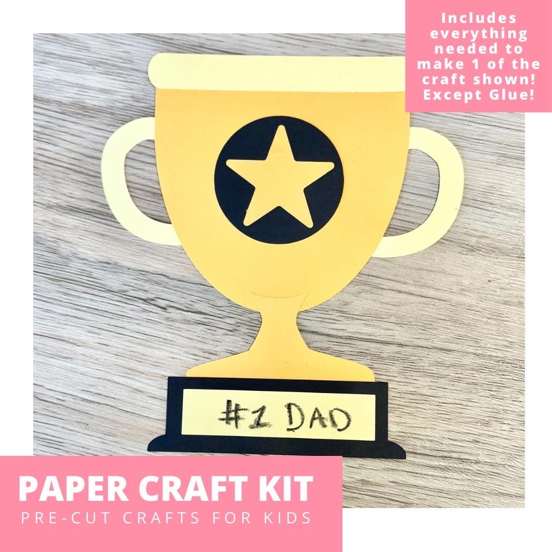 Trophy Paper Craft Kit, Trophy Arts & Crafts Kit for Kids, Kids Craft ...