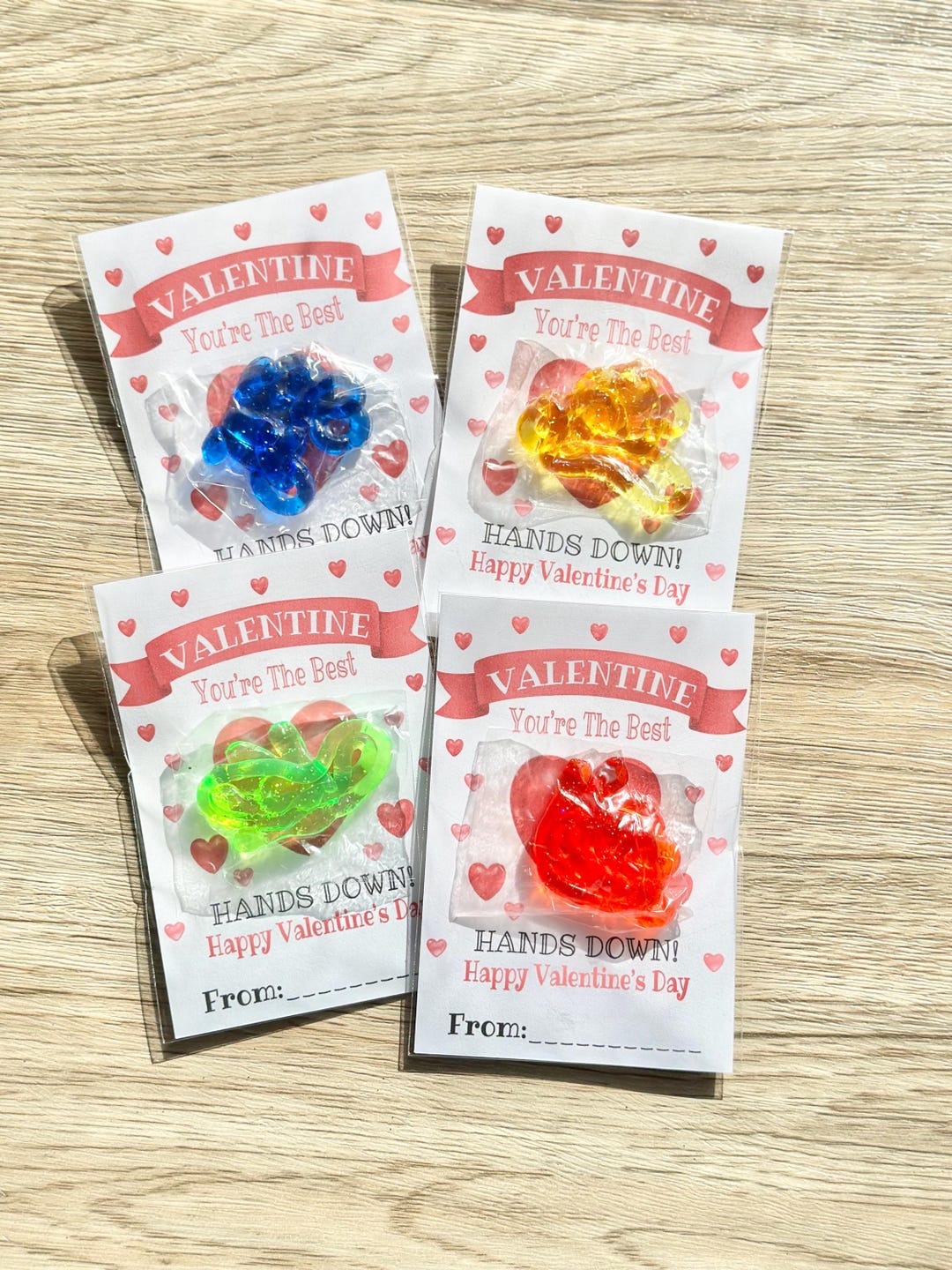 Sticky Hand Valentines Favors Set of 4, Classroom Valentines, Youre the ...