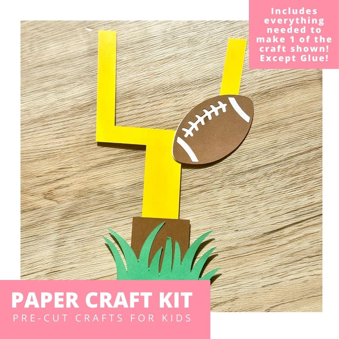 Football Goal Post Paper Craft Kit, Craft Kit for Kids, Football Craft ...