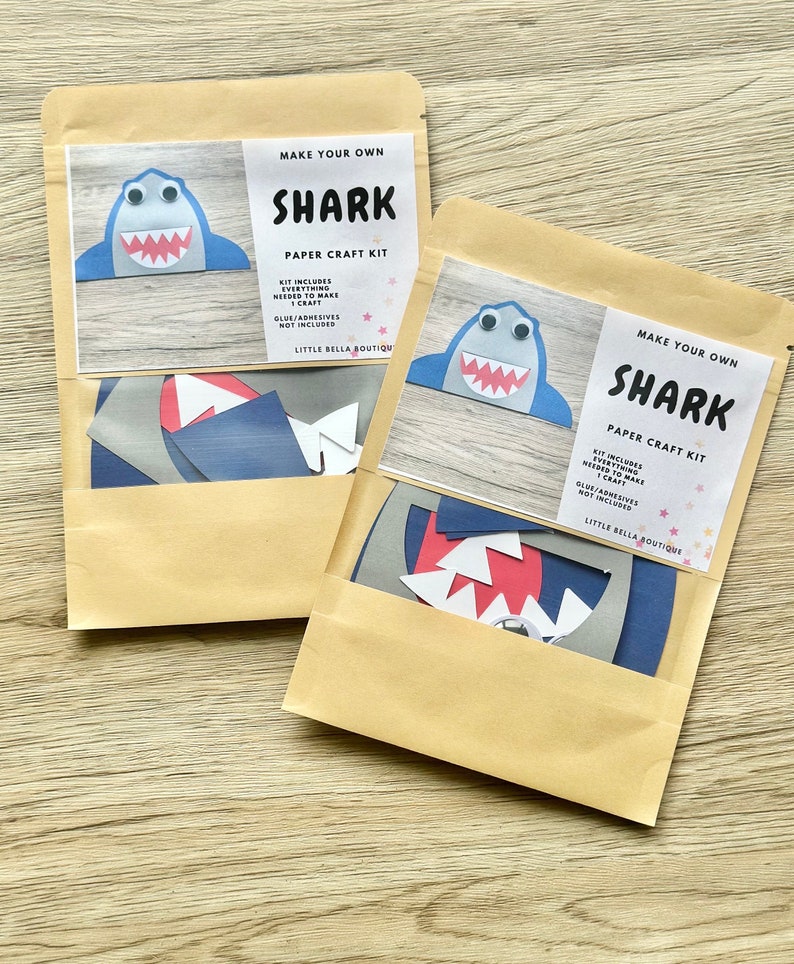 Shark Paper Craft Kit Shark Arts & Crafts Kit for Kids Shark Craft Kit ...