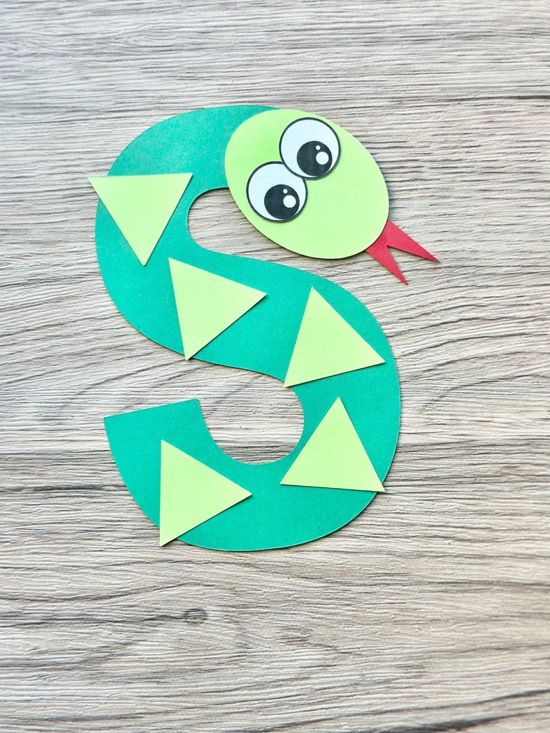 S is for Snake Paper Craft Kit, Alphabet Arts & Crafts Kit for Kids ...