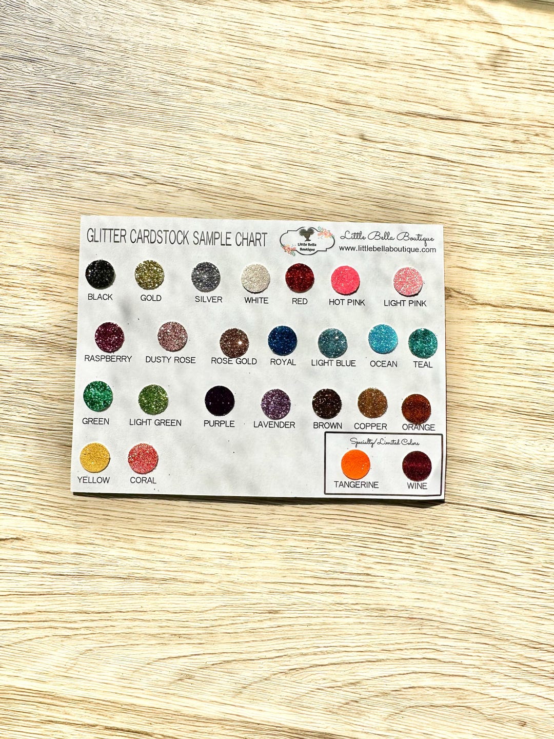 Glitter Cardstock Color Sample Chart - Etsy