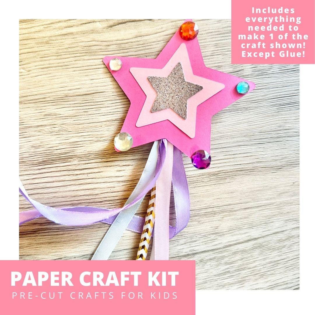 Magic Wand Paper Craft Kit, Princess Arts & Crafts Kit for Kids, Magic ...