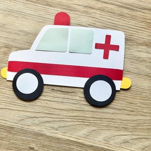 Ambulance Paper Craft Kit, Transportation Arts & Crafts Kit for Kids ...
