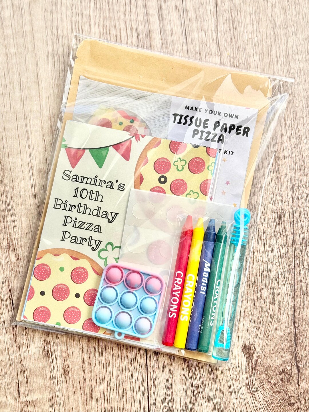 Pizza Craft and Color Party Packs, Pizza Party Favors, Pizza Craft Kit ...