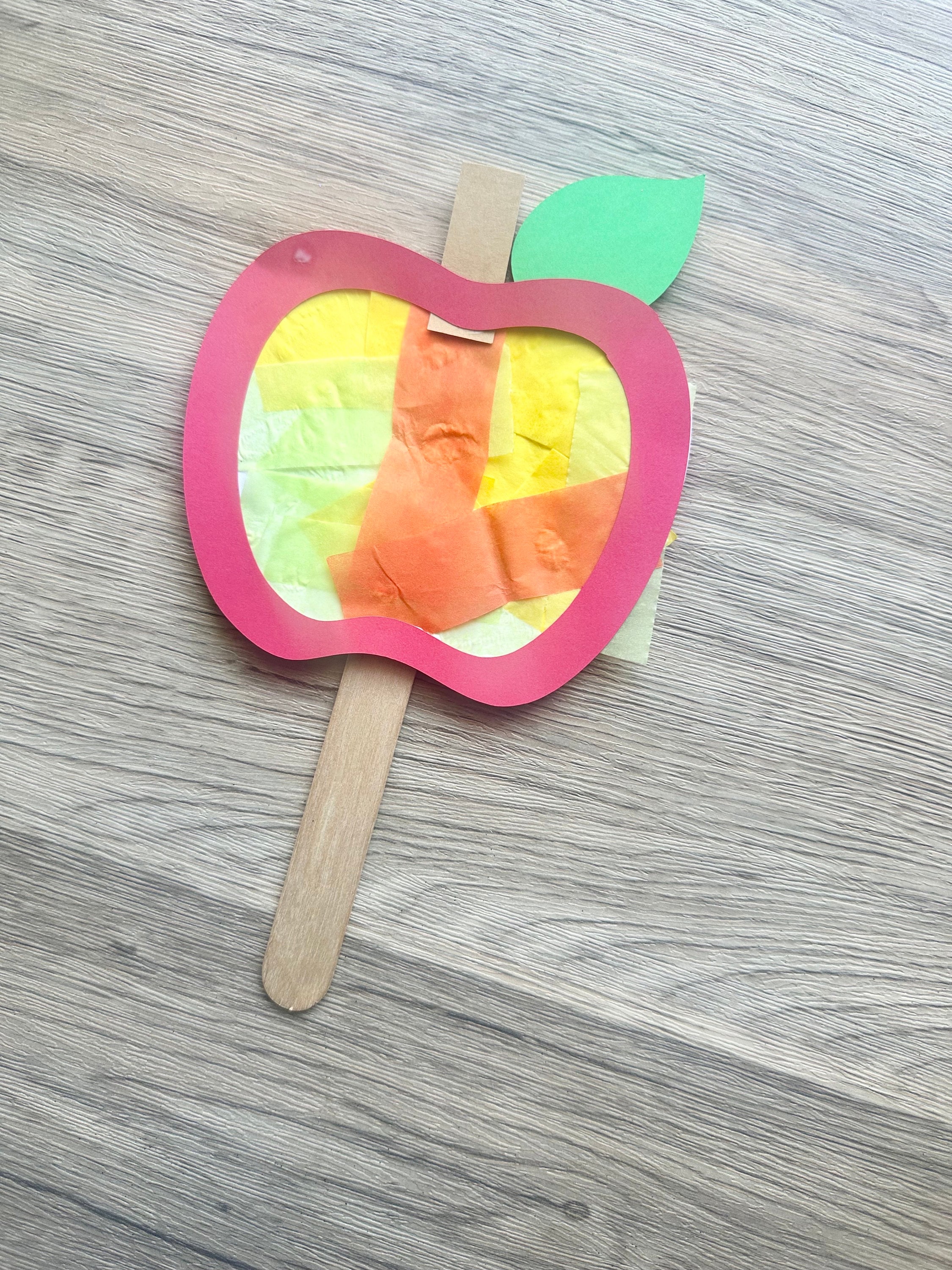 Stained Glass Apple Paper Craft Kit Craft Kit for Kids Fall Craft Kit ...