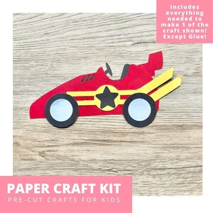 Race Car Paper Craft Kit, Race Car Arts & Crafts Kit for Kids, Race Car ...