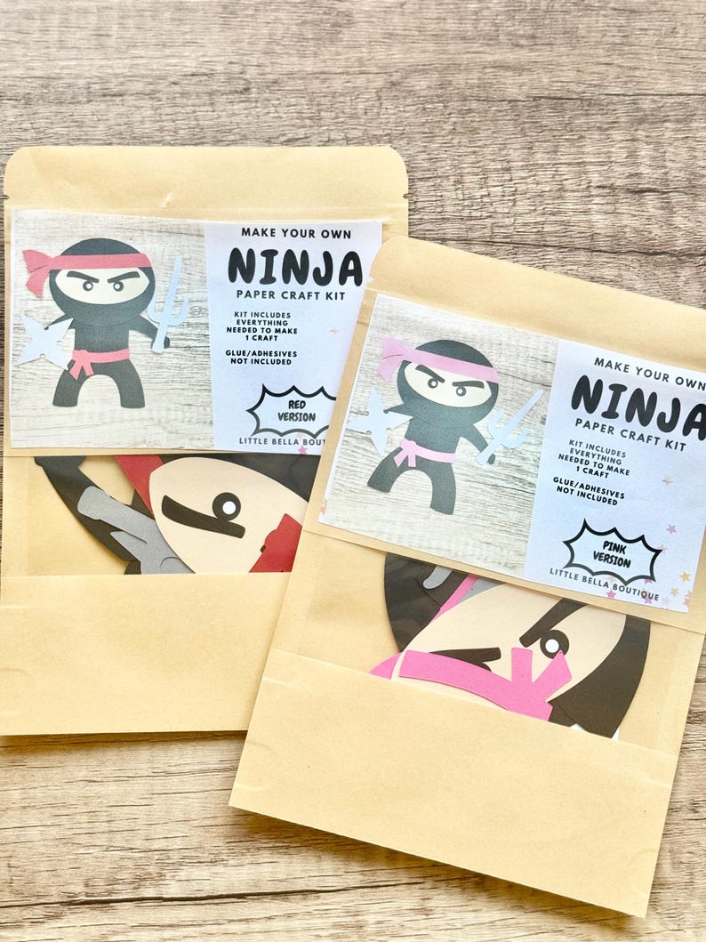 Ninja Paper Craft Kit, Ninja Arts & Crafts Kit for Kids, Ninja Craft ...