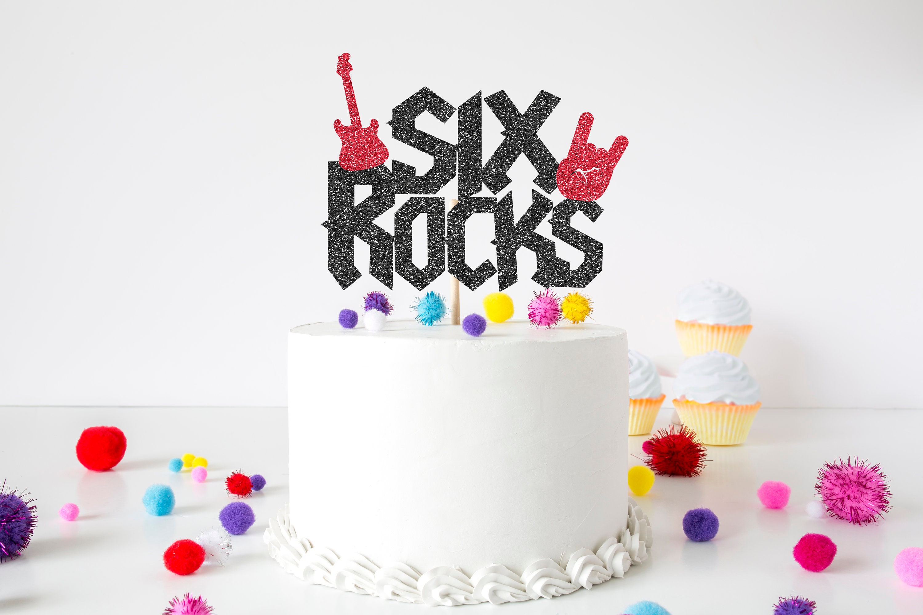 Any Age Rocks Cake Topper Rock N Roll Cake Topper - Etsy