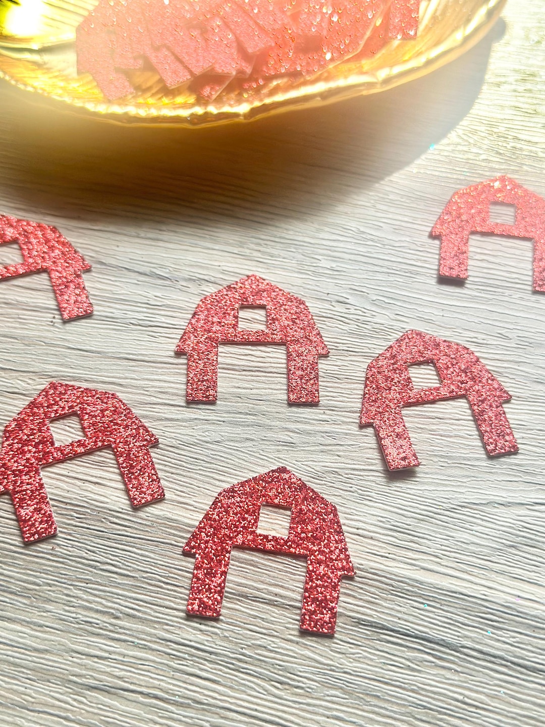 Glitter Barn Confetti, Barn Table Scatter, Cardstock Confetti, Glitter ...