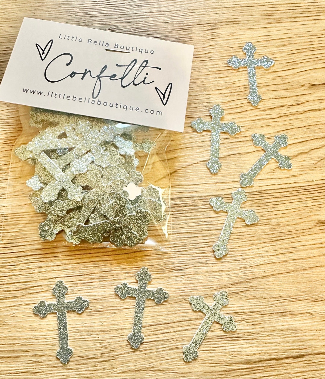 Glitter Cross Confetti, Cross Table Scatter, Cardstock Confetti ...