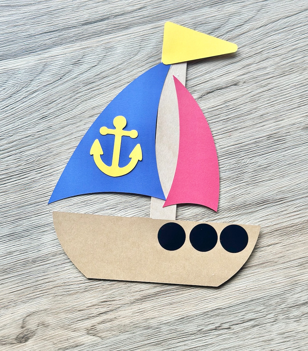 Sail Boat Paper Craft Kit Sail Boat Arts & Crafts Kit for Kids Sail ...