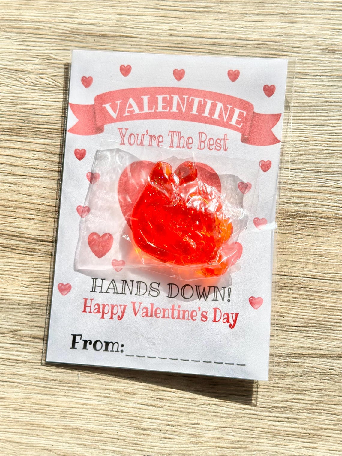 Sticky Hand Valentines Favors Set of 4, Classroom Valentines, Youre the ...