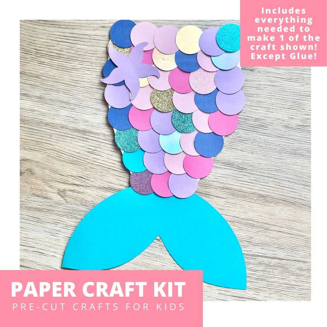 Mermaid Tail Paper Craft Kit, Mermaid Arts & Crafts Kit for Kids ...