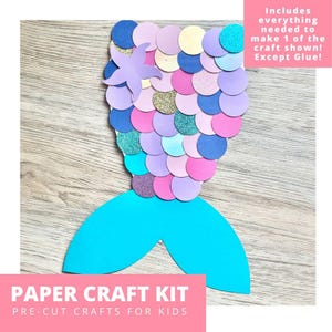 Mermaid Tail Paper Craft Kit, Mermaid Arts & Crafts Kit for Kids ...
