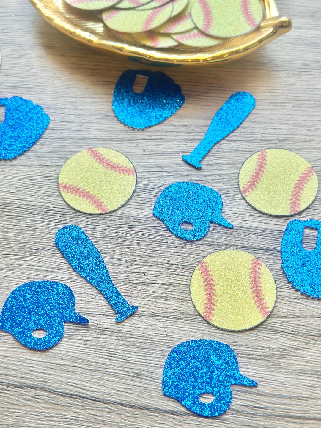 Glitter Softball Confetti, Softball Table Scatter, Softball Party ...