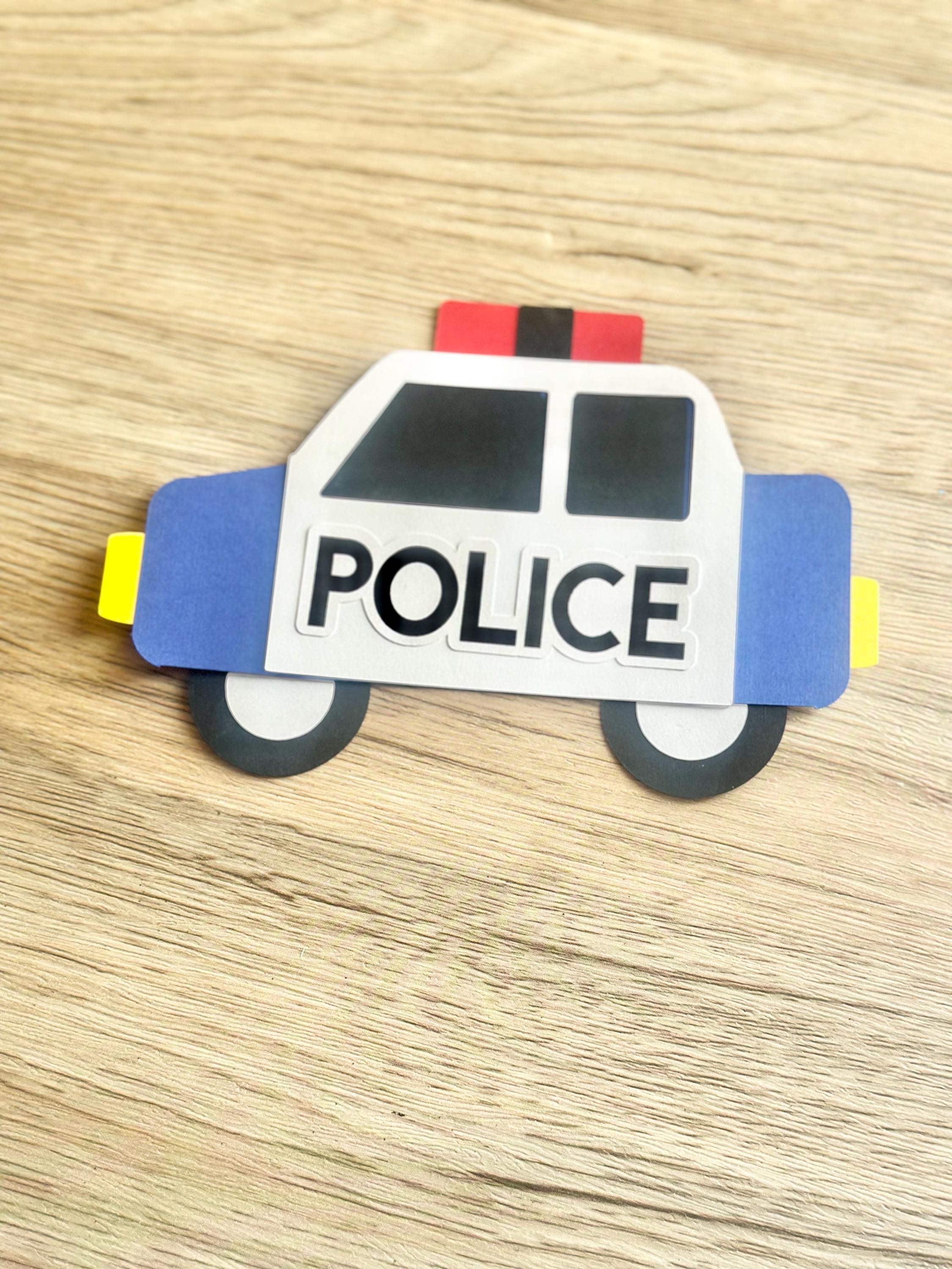 Police Car Paper Craft Kit Police Car Arts & Crafts Kit for Kids Police ...