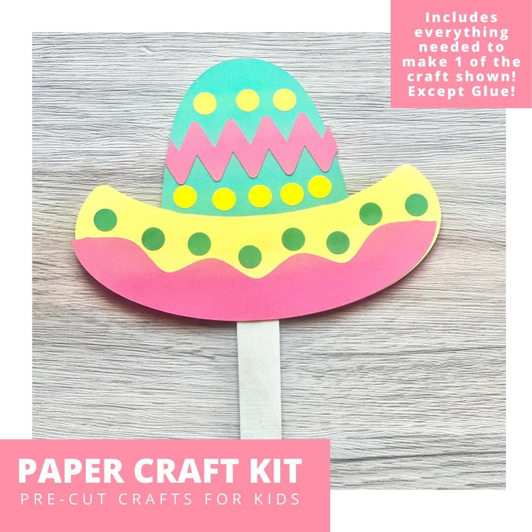 Sombrero Paper Craft Kit, Sombrero Arts & Crafts Kit for Kids, Sombrero ...