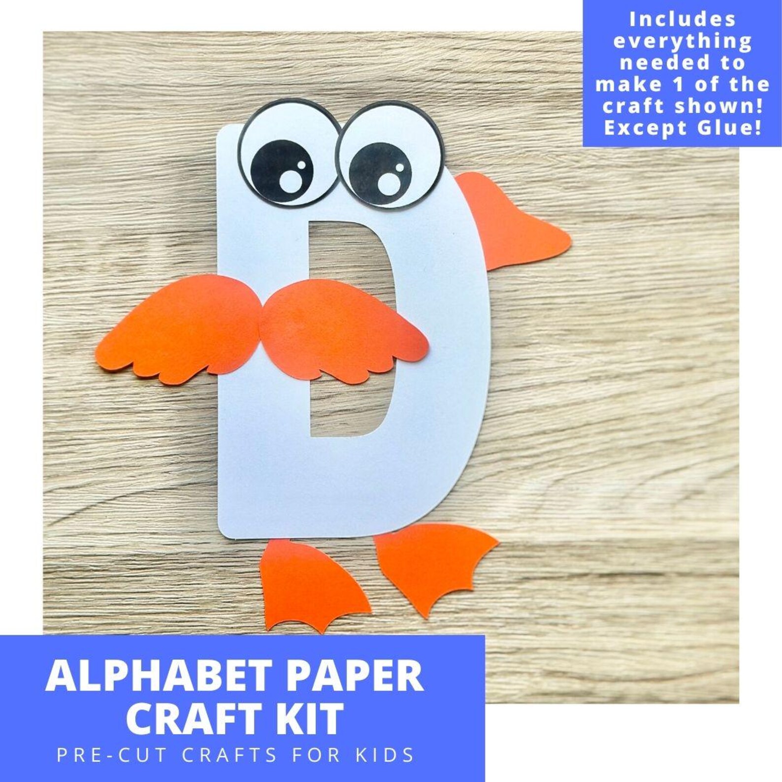 D is for Duck Paper Craft Kit, Alphabet Arts & Crafts Kit for Kids, Pre ...
