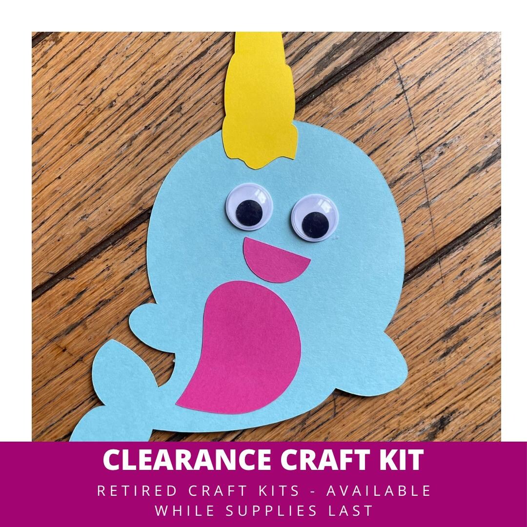 CLEARANCE CRAFTS: Narwhal Paper Craft Kit, Narwhal Arts and Crafts Kit ...