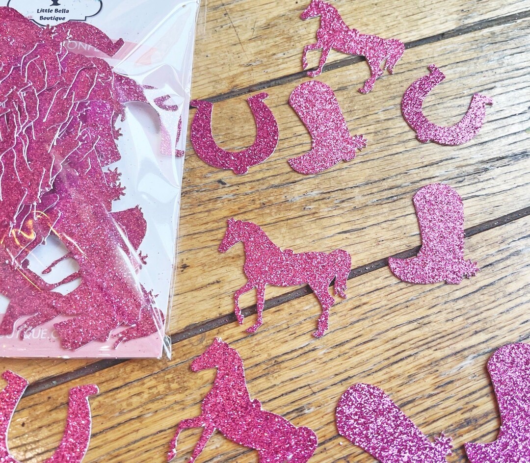 Glitter Western Confetti, Western Table Scatter, Cardstock Confetti ...
