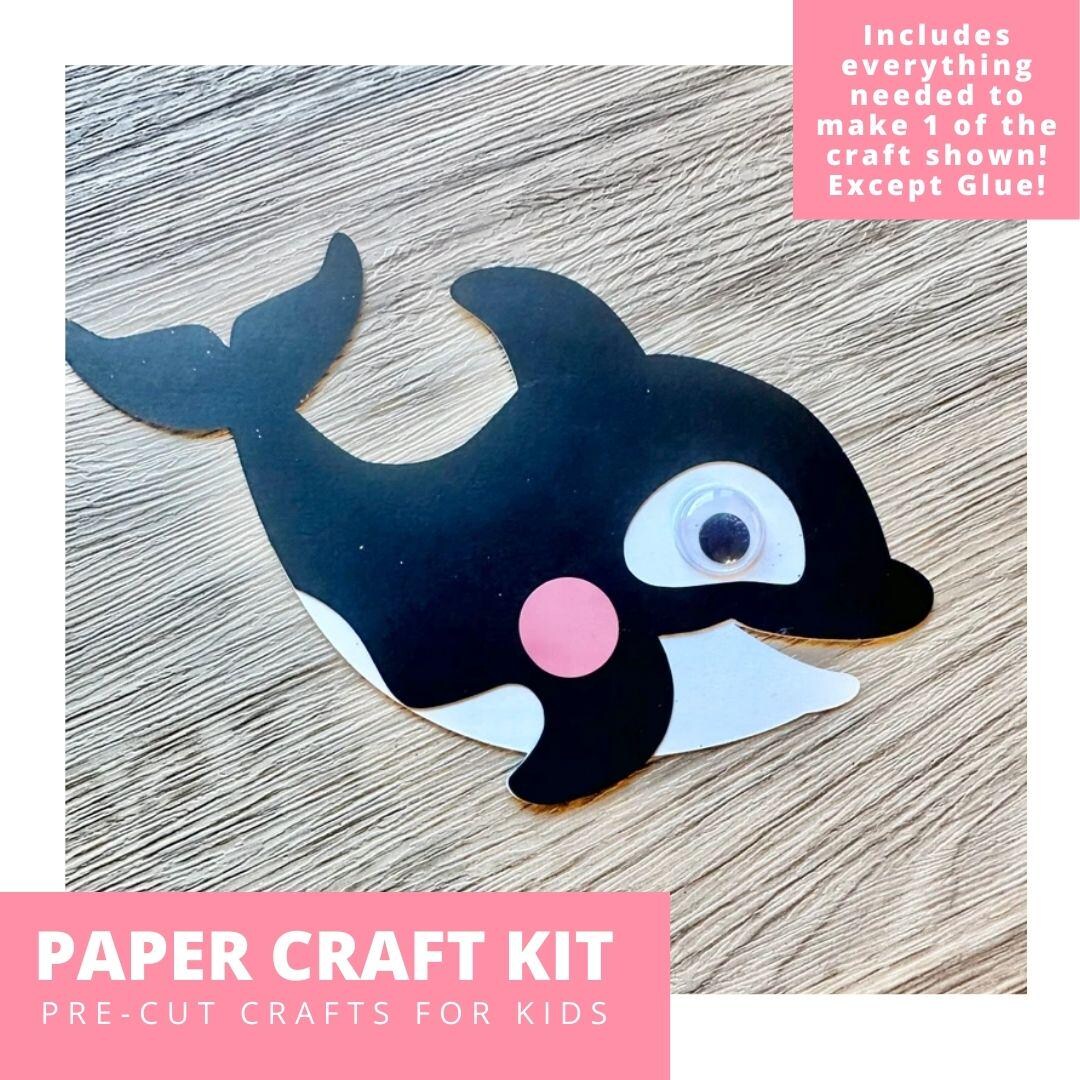 Orca Paper Craft Kit, Orca Arts & Crafts Kit for Kids, Orca Craft Kit ...