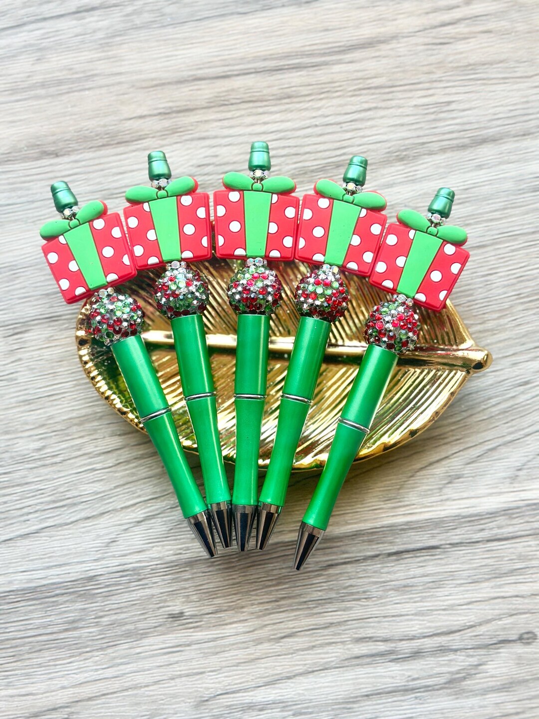Christmas Present Beaded Ink Pen, Holiday Pen, Christmas Gift ...
