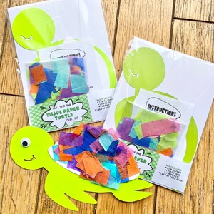 Tissue Paper Turtle Paper Craft Kit Turtle Arts & Crafts Kit for Kids ...