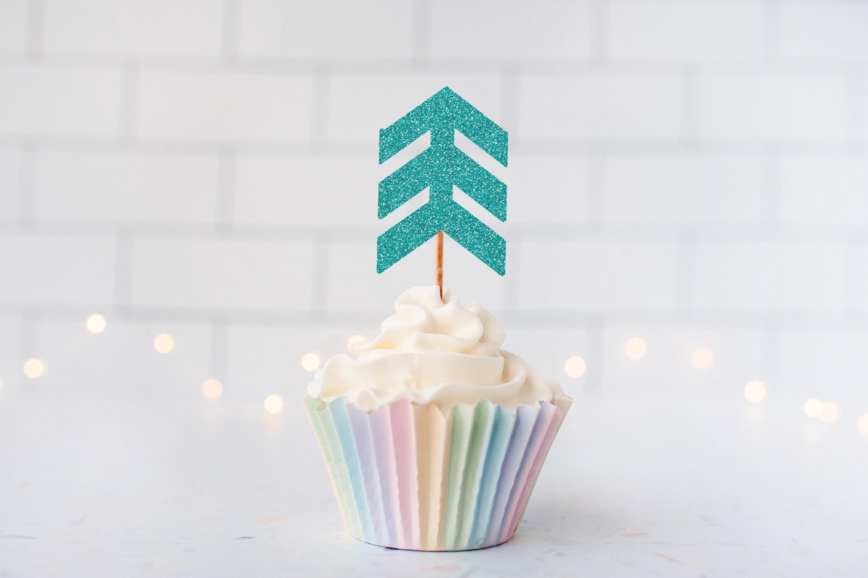 Glitter Boho Arrow Cupcake Toppers, Glitter Cupcake Toppers, Glitter ...