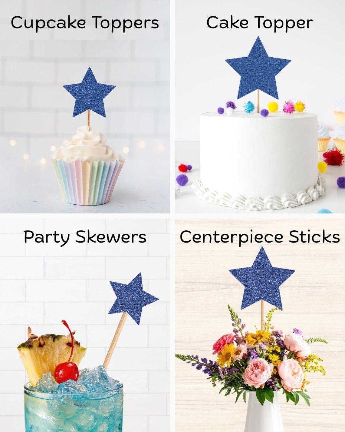 Glitter Shooting Star Cupcake Toppers, Star Theme, Our of This World ...