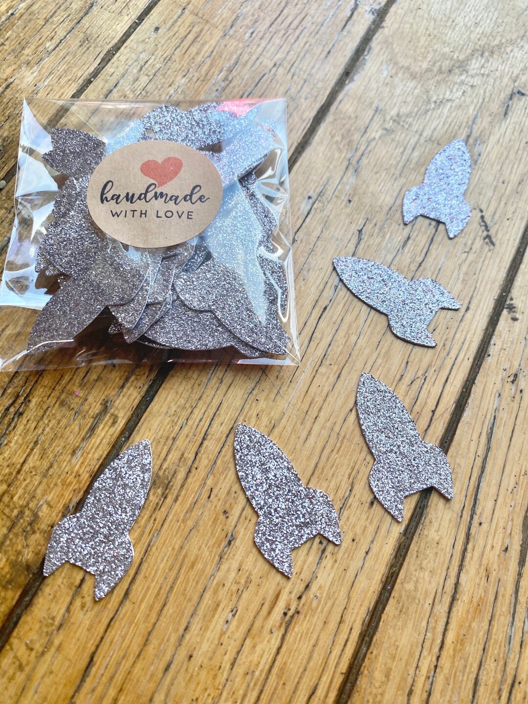Glitter Rocket Ship Confetti, Rocket Vehicle Table Scatter, Cardstock ...